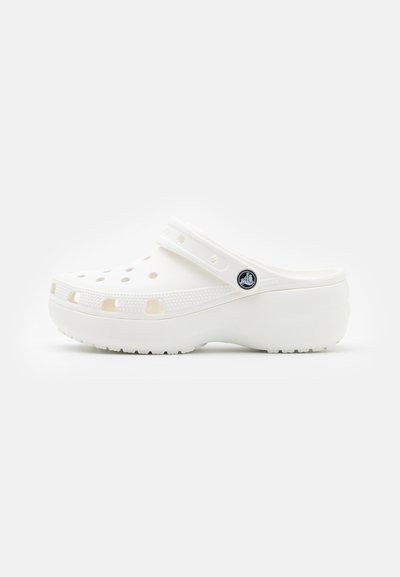 Crocs CLASSIC LINED CLOG - Sabots - white/grey/blanc - ZALANDO.FR