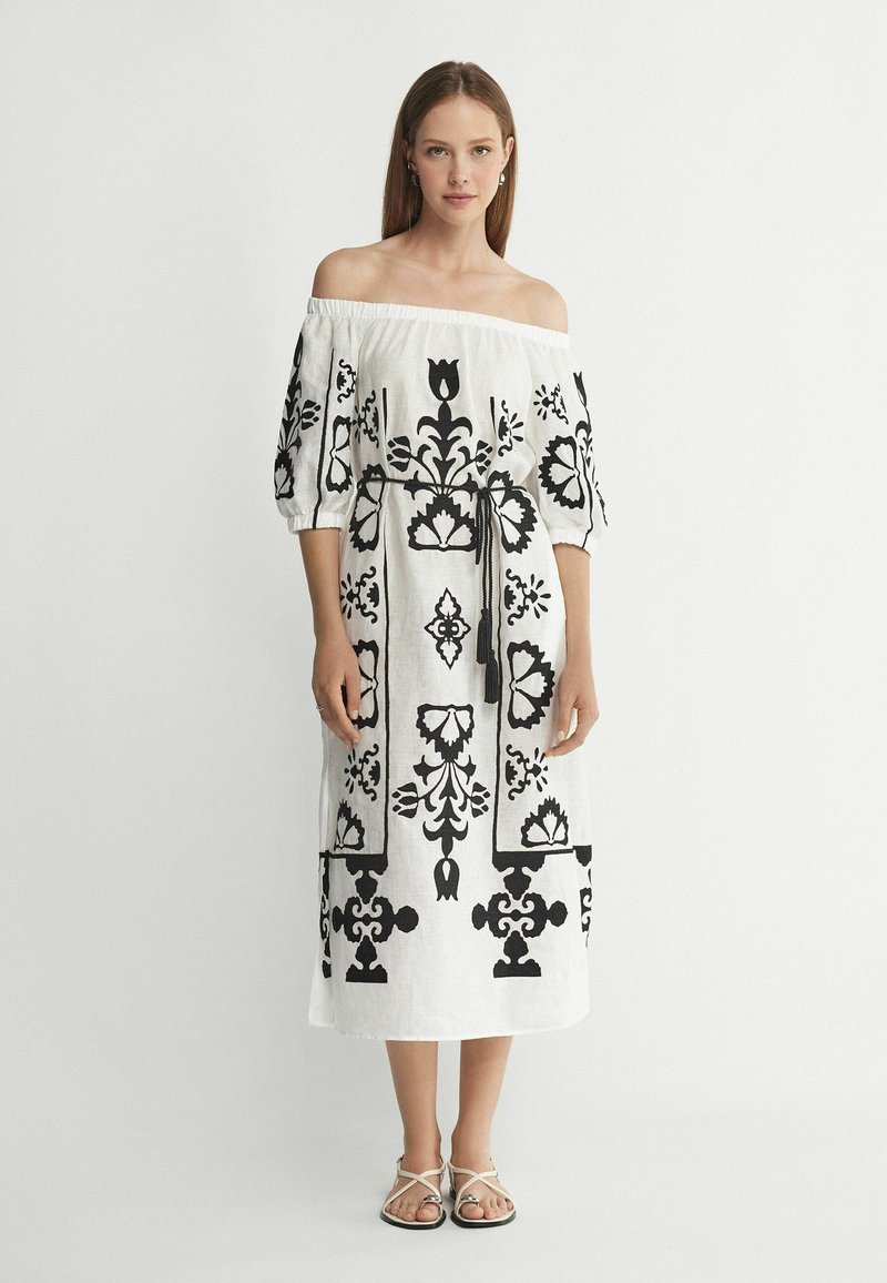 Falconeri Robe de jour - multifarben black white/blanc - ZALANDO.FR