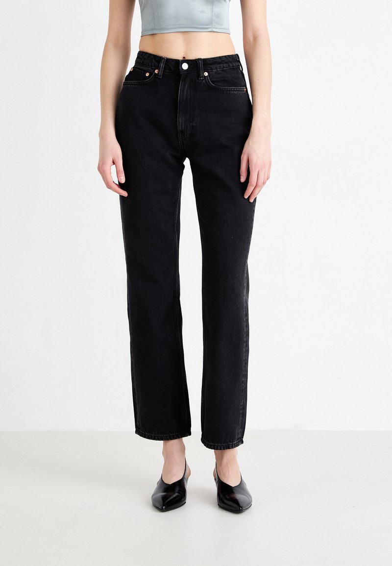 Weekday RESOLUTE HIGH CURVE - Jeans Relaxed Fit - tuned black/schwarz ...