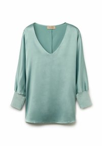 Falconeri V-NECK - Blouse - grün thyme/écru - ZALANDO.FR