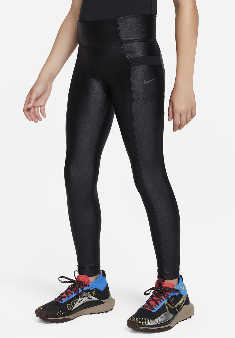 Nike Performance WITH POCKETS DRI-FIT ONE - Legging - black anthracite ...