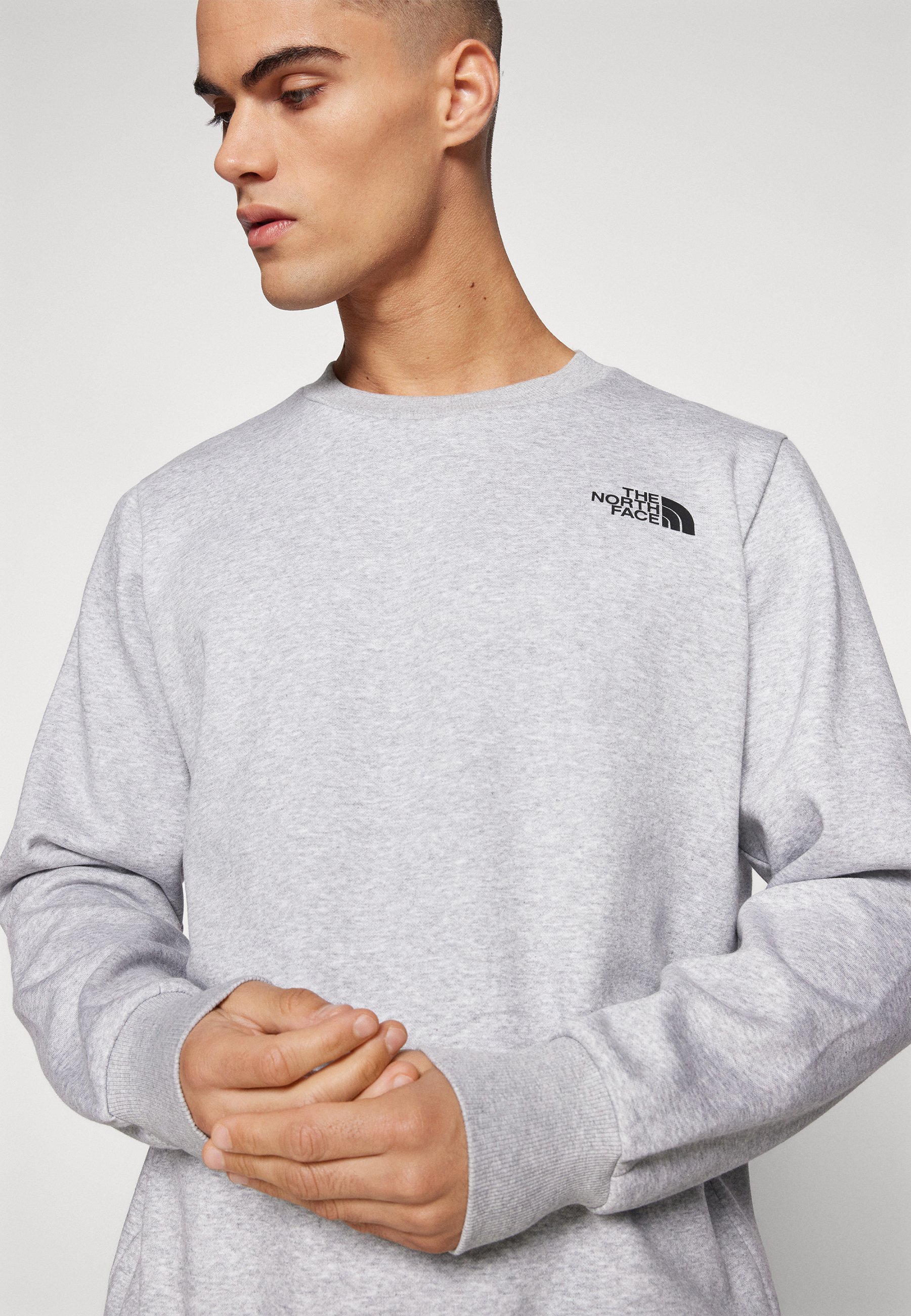 The North Face SIMPLE DOME CREW Sweatshirt light grey heather hellgrau Zalando