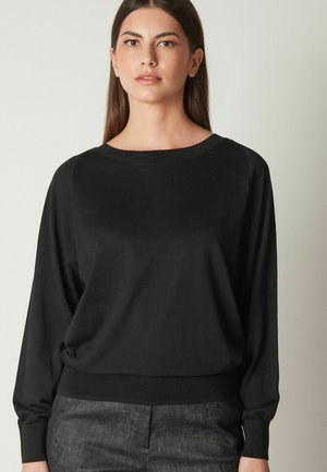 Falconeri MIT V-AUSSCHNITT UND WEITEN ÄRME - Langarmshirt - black/schwarz - Zalando.ch