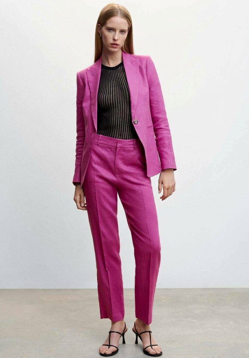 Mango BORELI - Tygbyxor - lila/syrenlila - Zalando.se