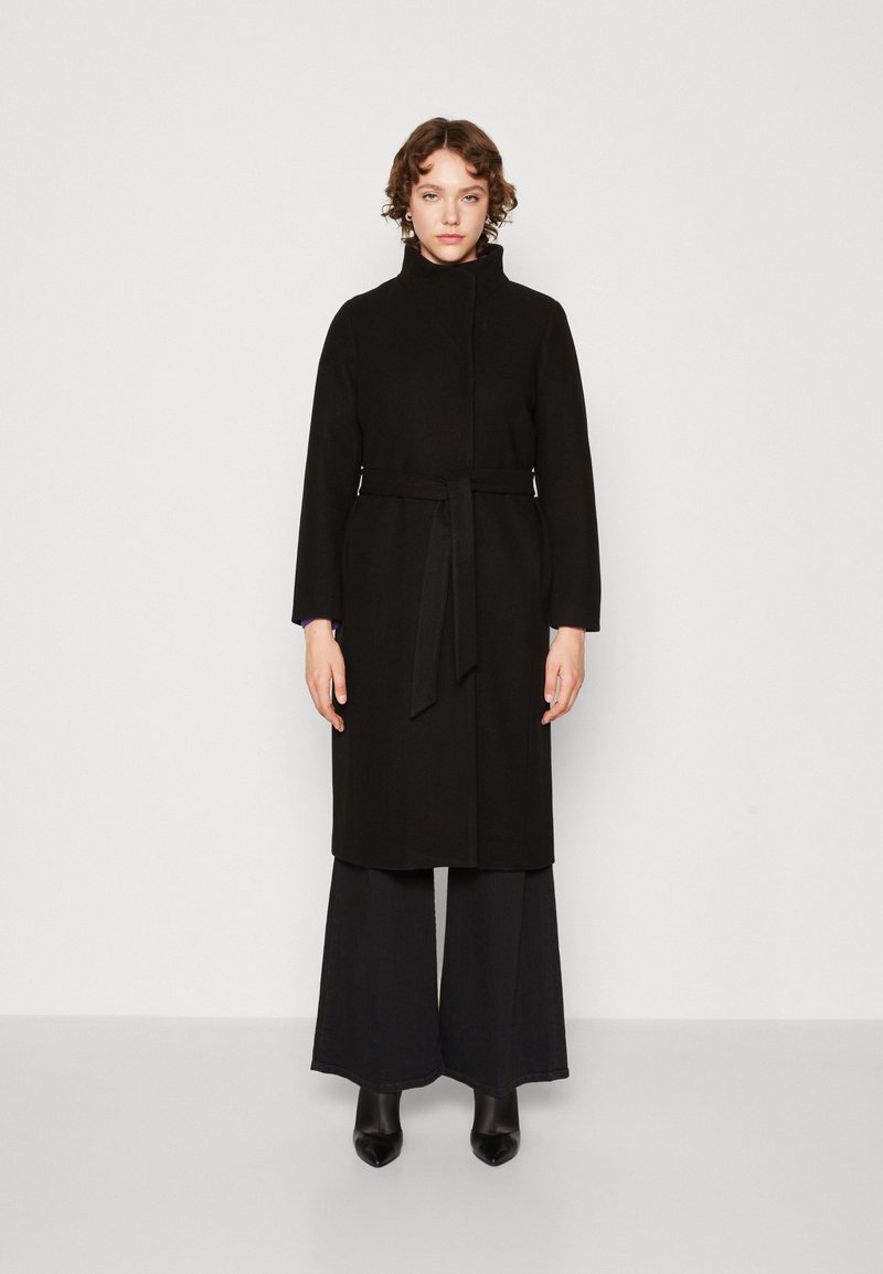 ONLY ONLEMMA HIGHNECK COAT - Classic coat - black - Zalando.co.uk