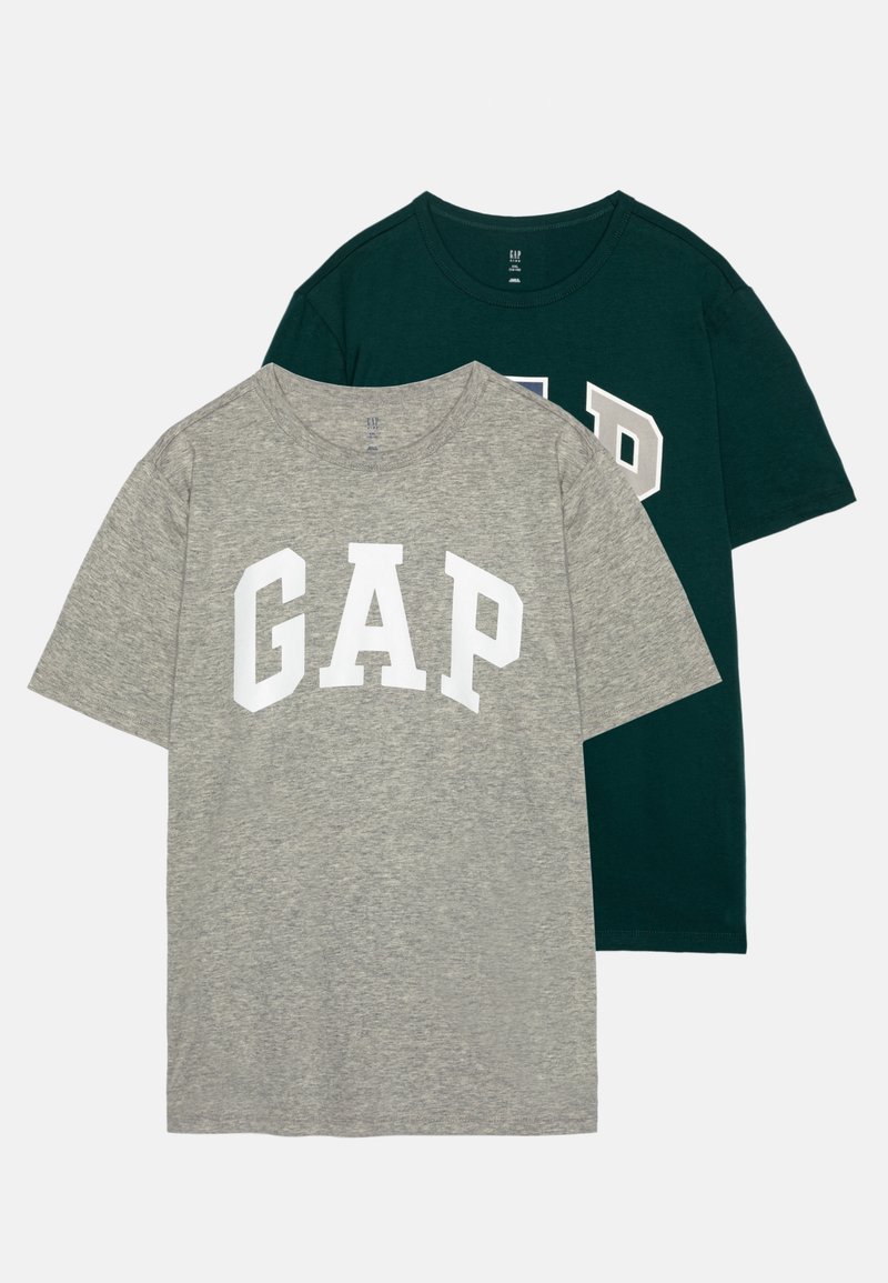 GAP LOGO TEE BOYS 2 PACK - T-shirts med print - june bug/grønn - Zalando.no