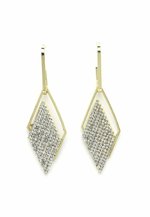 Avant-Garde Paris RHOMBUS SHAPE GLEAMING DANGLE - Earrings - gold ...