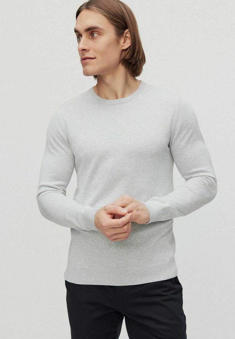Bläck MENTON - Jumper - light grey mel/grey - Zalando