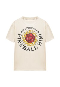 NETFLIX STRANGER THINGS HELLFIRE FIREBALL HIM - T-Shirt print - beige - Zalando