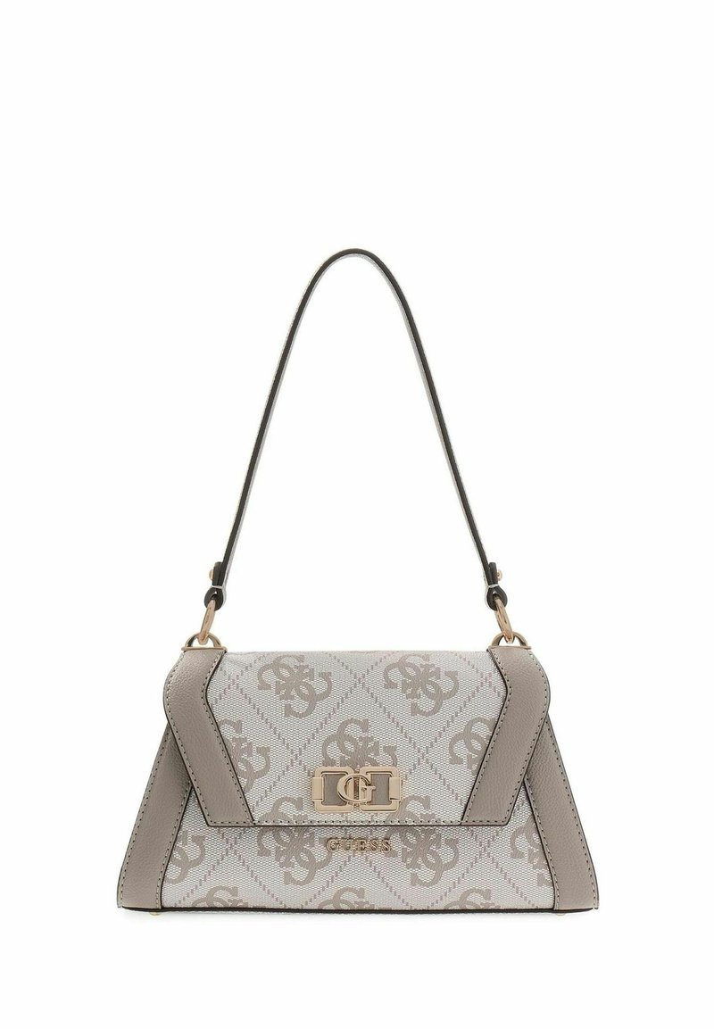 Guess KARNILLA FLAP SHOULDER - Bolso de mano - dark taupe logo/marrón ...