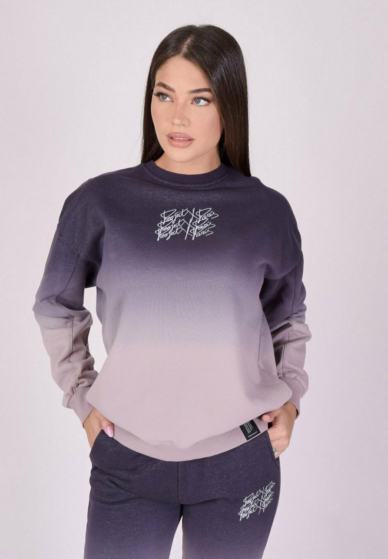 Project X Paris COL ROND DÉGRADÉ TRIPLE LOGO - Sweatshirt - purple ...