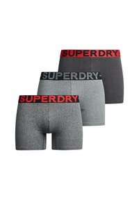 Superdry TRIPLE PACK ASPHALT GRIT KARST - Shorty - grau/gris - ZALANDO.FR