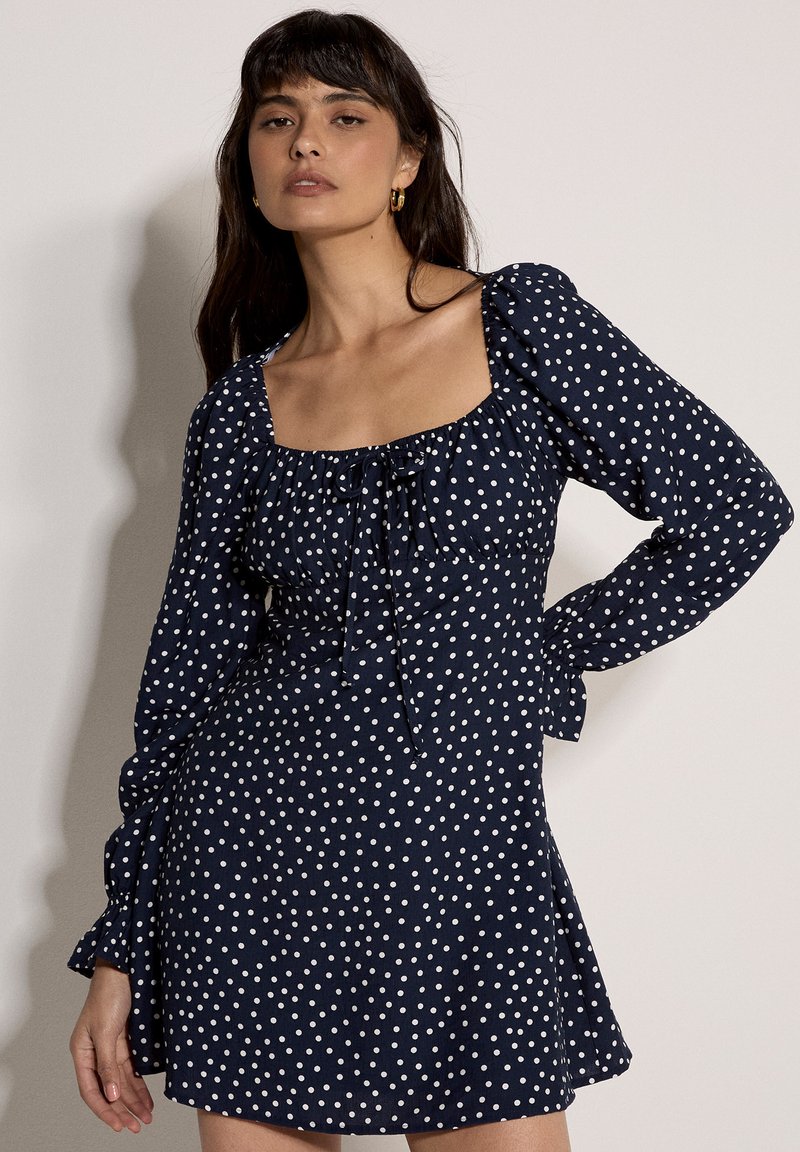 Apricot POLKA DOT MILKMAID MINI - Day dress - navy/dark blue - Zalando