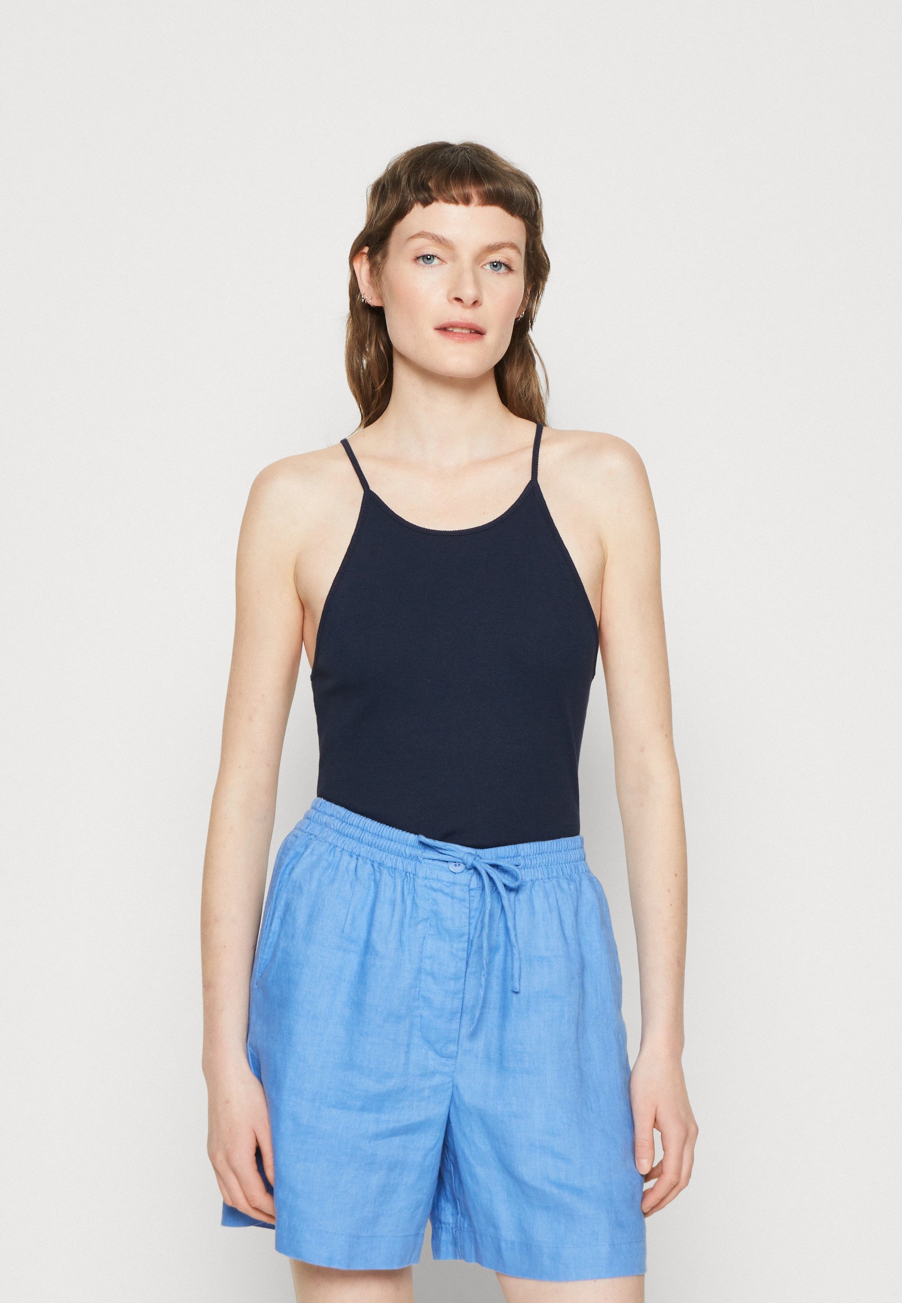 Banana Republic HALTER NECK TANK - Top - preppy navy/dunkelblau ...