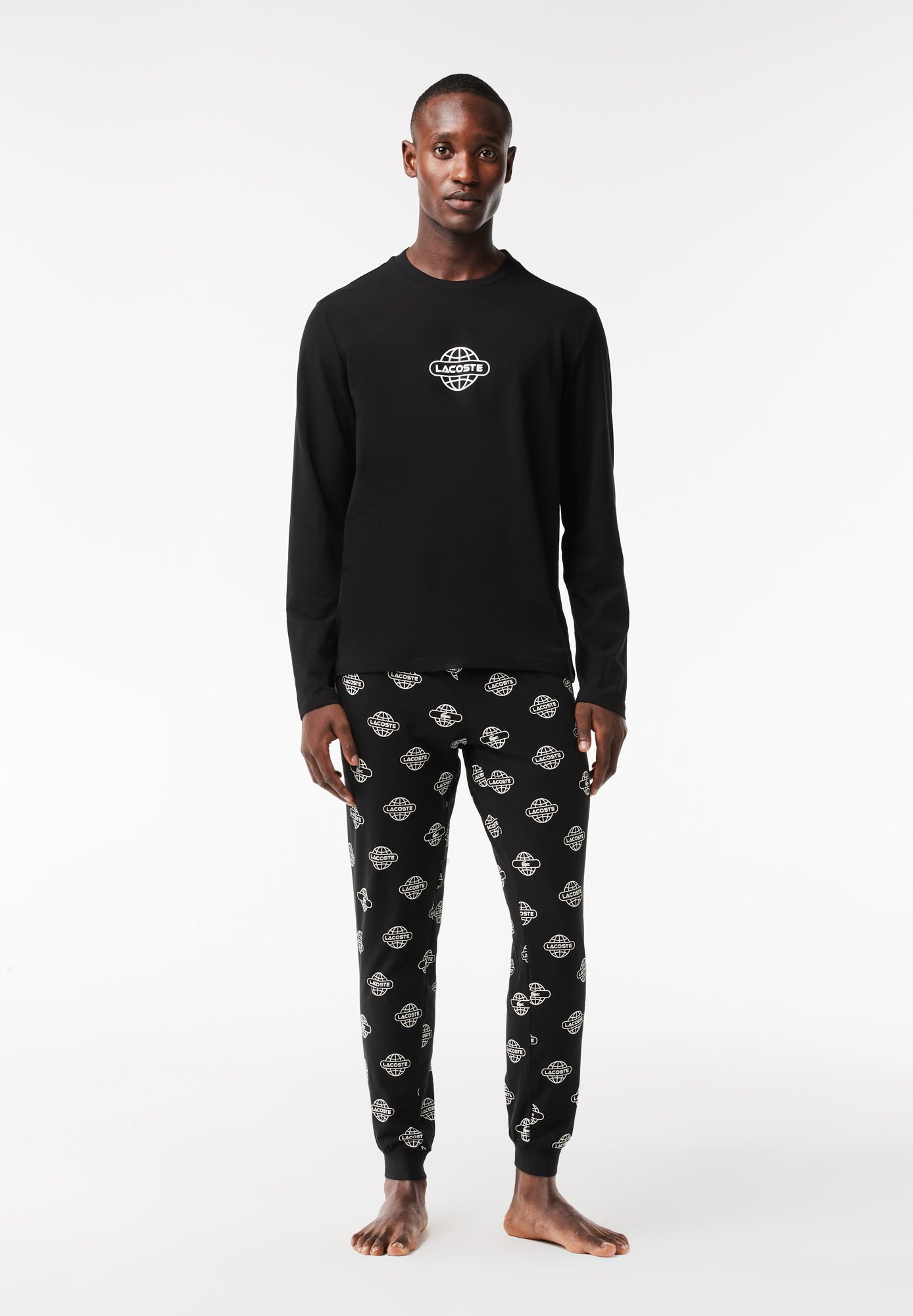 Lacoste SET LW 4H1520 00 Pyjama noir blanc noir ZALANDO.FR