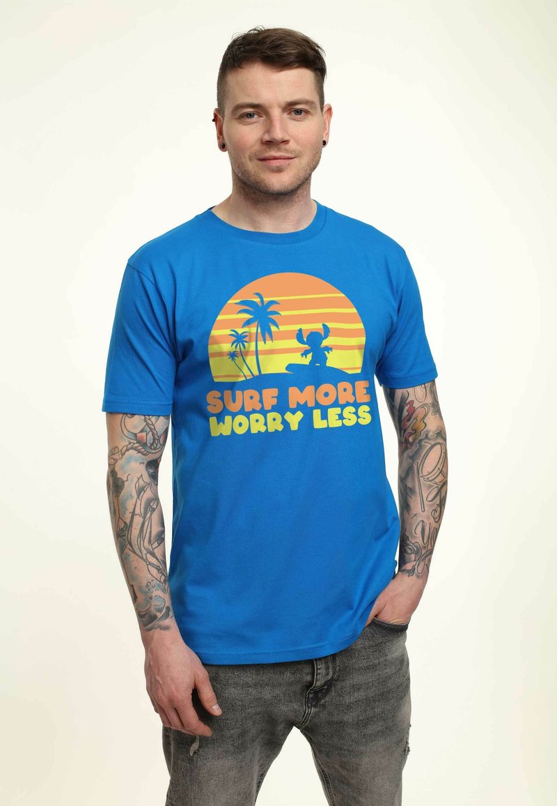 Disney LILO & STITCH STITCH SURF MORE WORRY LESS UNISEX - Print T-shirt ...