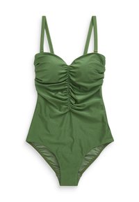 Next TUMMY CONTROL RUCHED STANDARD - Plavky - khaki metallic/zelená ...