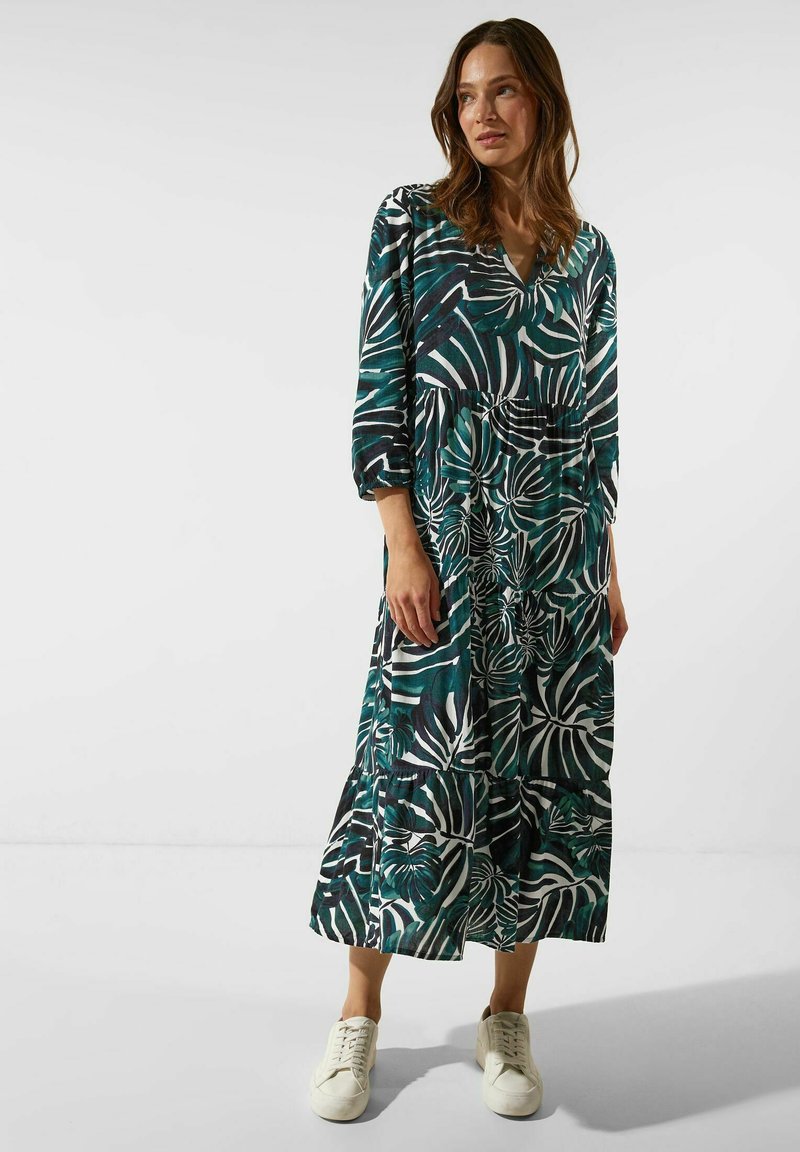 Street One VOLANT MIT PRINT - Freizeitkleid - grün/hellgrün - Zalando.de