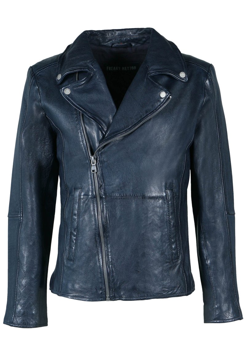 Freaky Nation COOL RACE-FN - Lederjacke - navy/blau - Zalando.de