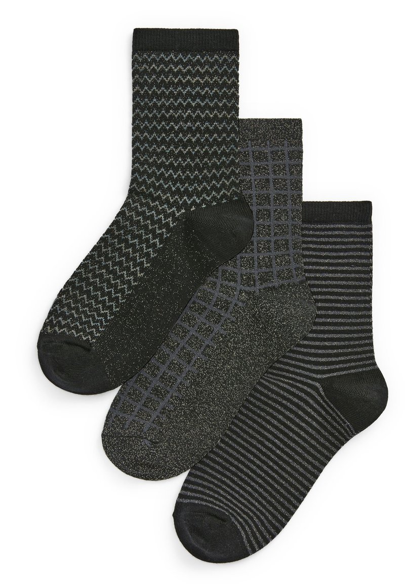 Next SPARKLE ANKLE SOCKS 3 PACK - Socken - black/schwarz - Zalando.de