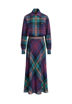 Polo Ralph Lauren MIXED-PRINT MULBERRY SILK SHIRTDRESS - Robe chemise - multi-coloured ...