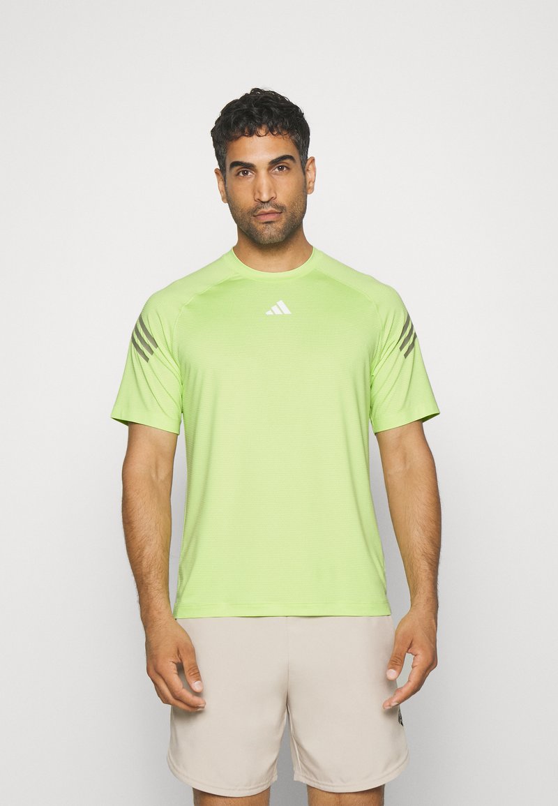 adidas Performance TRAIN ICONS 3-STRIPES - Sports T-shirt - pulse lime ...