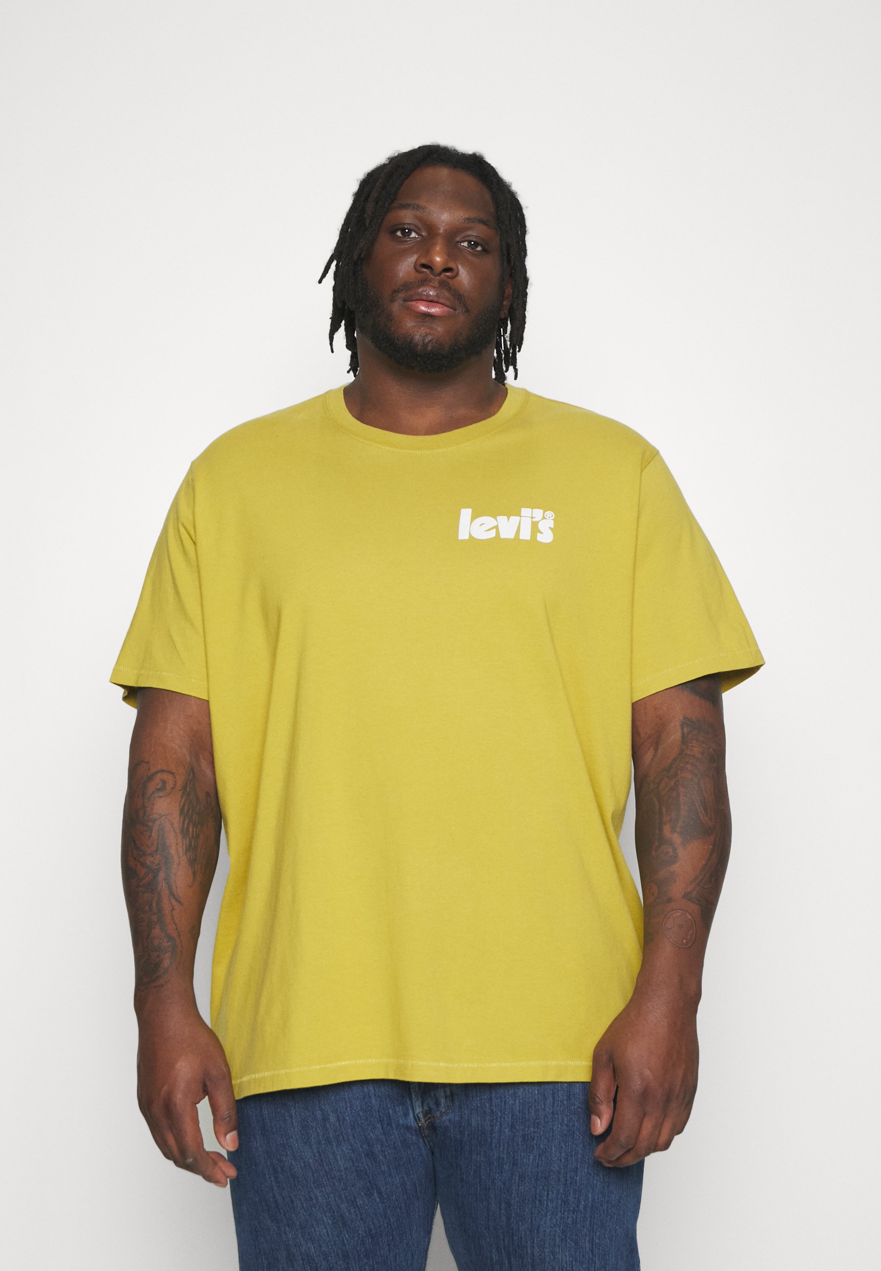 Levi s Plus BIG SS FIT Print T shirt Golden Olivee yellow Zalando ie Levi s Plus BIG SS FIT Print T shirt Golden Olivee yellow Zalando ie