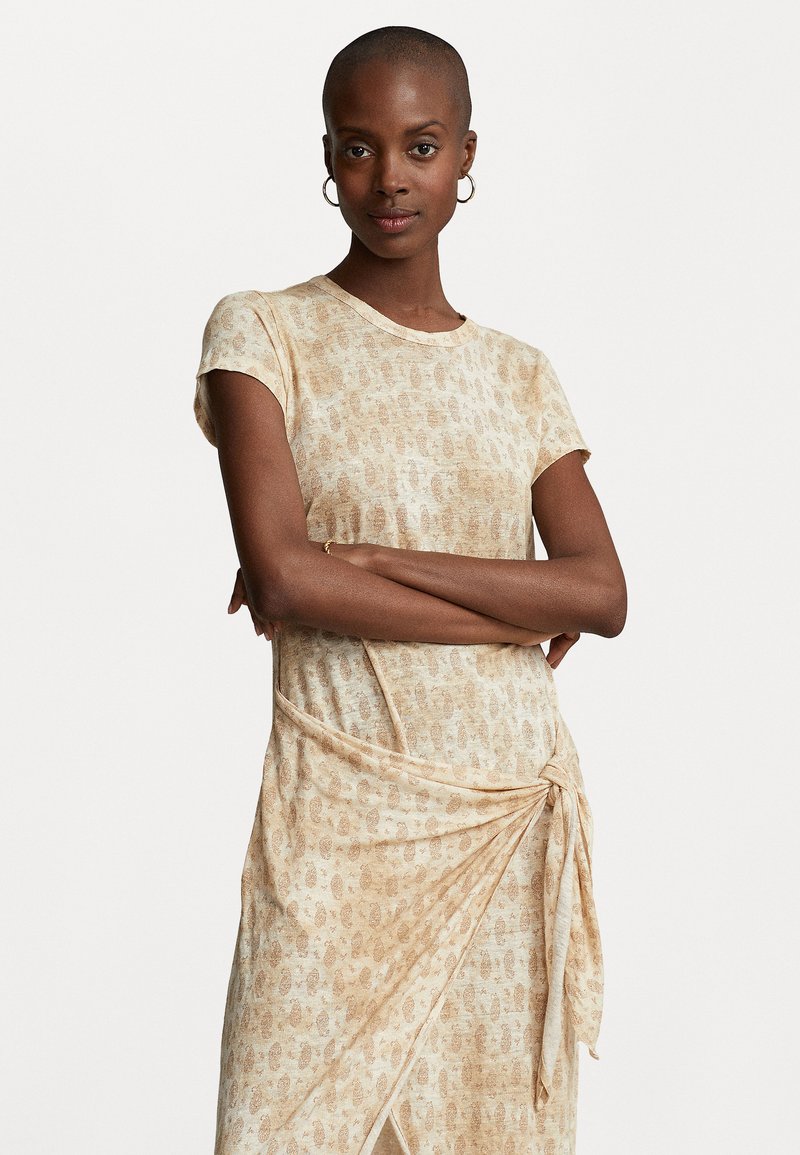 Polo Ralph Lauren SHORT SLEEVE DAY DRESS - Jerseykleid - tan - Zalando.de