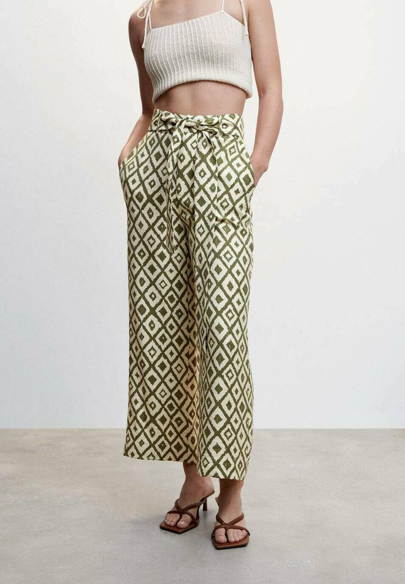 Mango PLUMAS - Trousers - écru/off-white - Zalando.co.uk