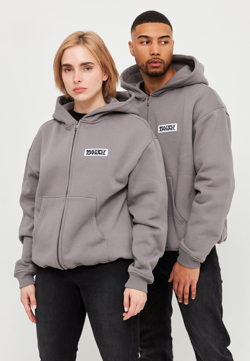 Multiply Apparel PATCH - Sweatjacke - steel gray/grau - Zalando.at