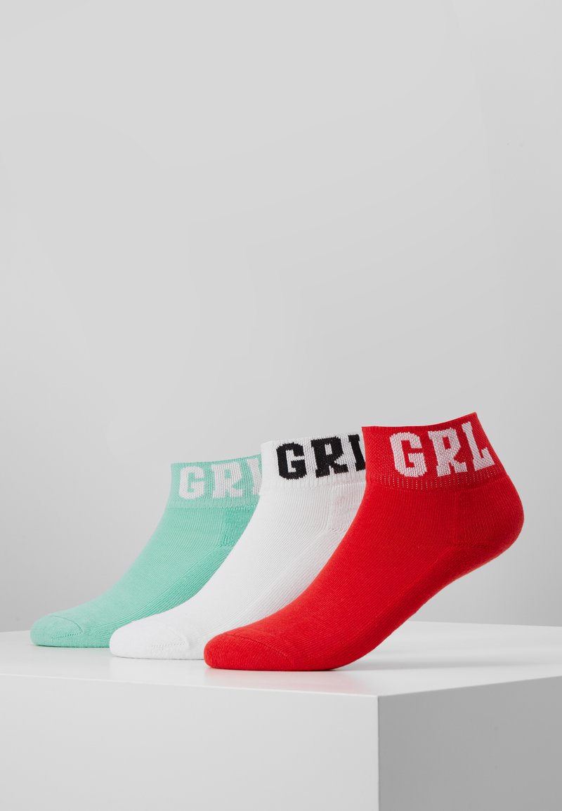Urban Classics GIRL POWER SOCKS 3 PACK - Socken - red/white/mint/rot ...