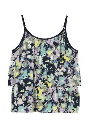 4funkyflavours CHERISH THE DAY WITH FLOWER PATTERN - Top - blue/blau - Zalando.at
