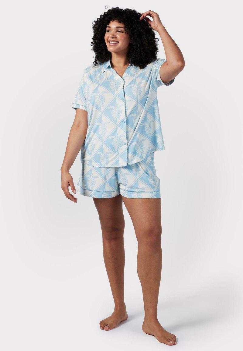 Chelsea Peers CURVE TILED TURTLE PRINT SET - Pyjamas - off white/off ...