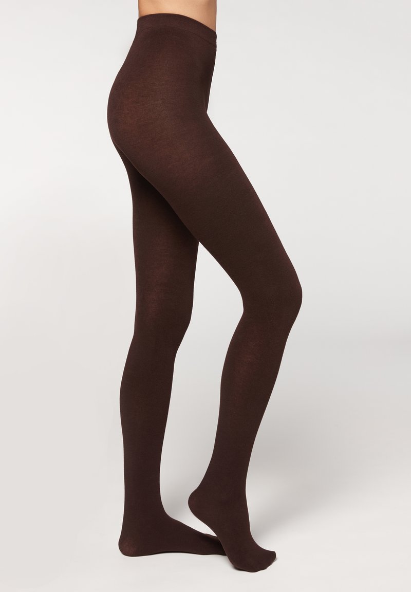 Calzedonia THERMO - Strumpbyxor - dunkelbraun/gråmelerad - Zalando.se