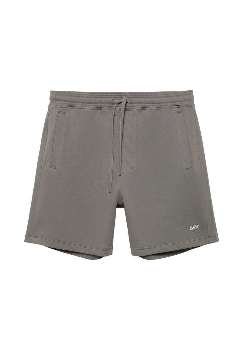 PULL&BEAR JOGGER LOGO - BERMUDA SHORTS - Tracksuit bottoms - dark grey ...