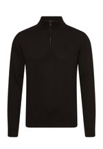 Oscar Jacobson PAT HALF ZIP LS - Jumper - black - Zalando.ie