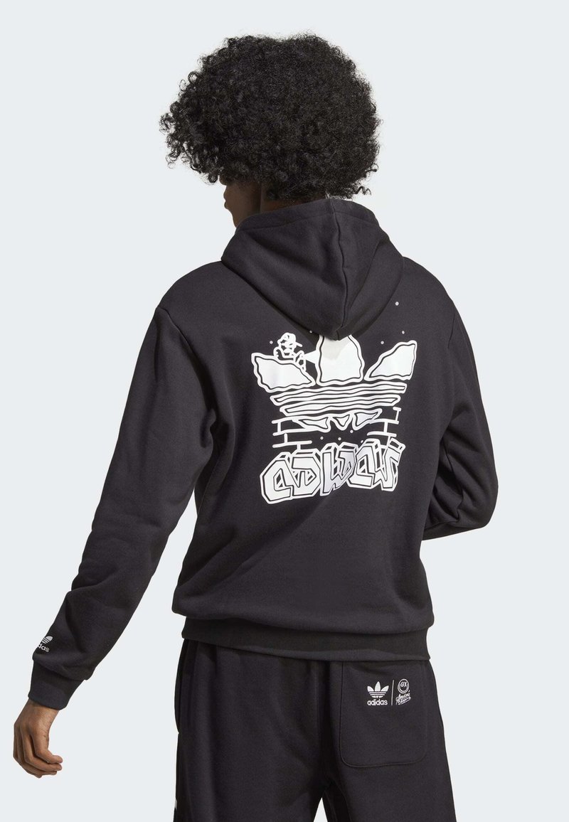 adidas Originals GRAPHICS HACK THE ELITE - Hoodie - black - Zalando