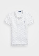 Polo Ralph Lauren CABLE-KNIT POLO SHIRT - Polo shirt - white - Zalando ...