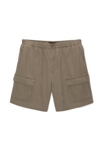 PULL&BEAR TEXTURED - BERMUDA - Šortky - brown/hnědá - Zalando.cz