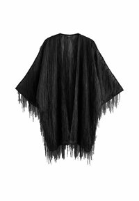 Next FRINGE LONGLINE - Poncho - black/svart - Zalando.se
