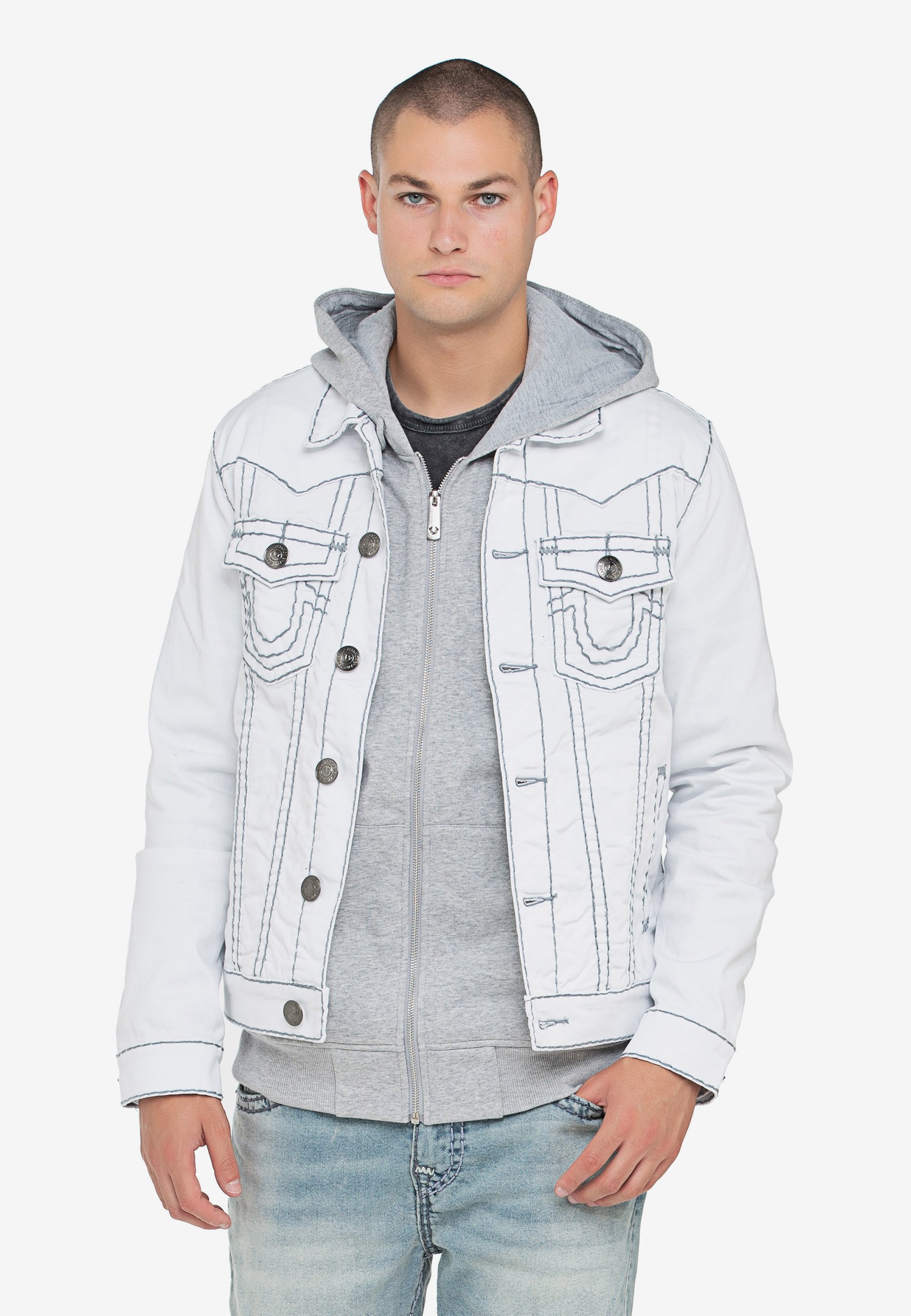 True Religion Jean Jacket White