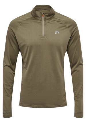 Newline PACE LS SEAMLESS - Langarmshirt - beluga/dunkelgrün - Zalando.at