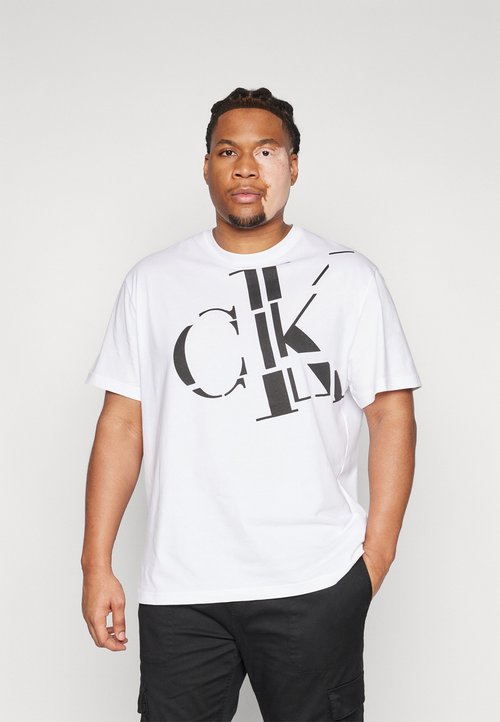 Calvin Klein Jeans Plus DISRUPTED OUTLINE LOGO - T-shirt imprimé ...
