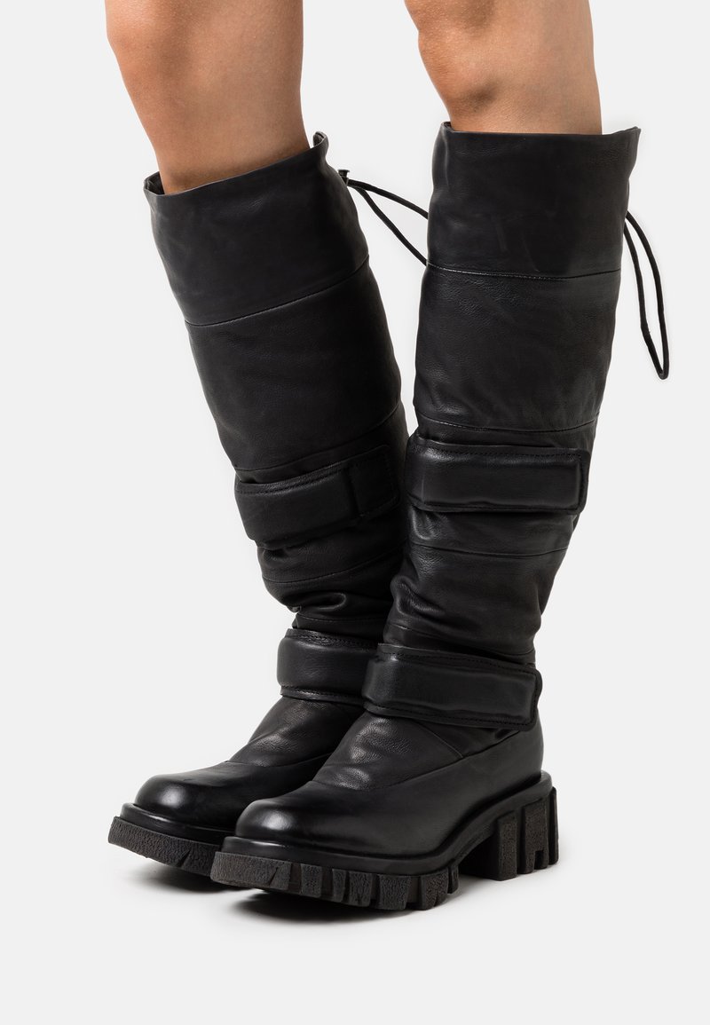 A.S.98 HELL - Botas con plataforma - nero/negro - Zalando.es