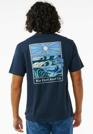 Rip Curl PASSAGE - Camiseta estampada - navy/azul marino - Zalando.es
