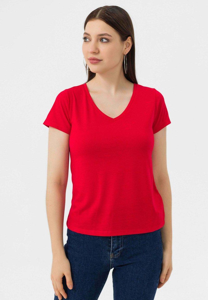 Moxx Paris T-Shirt basic - red/rot - Zalando.de
