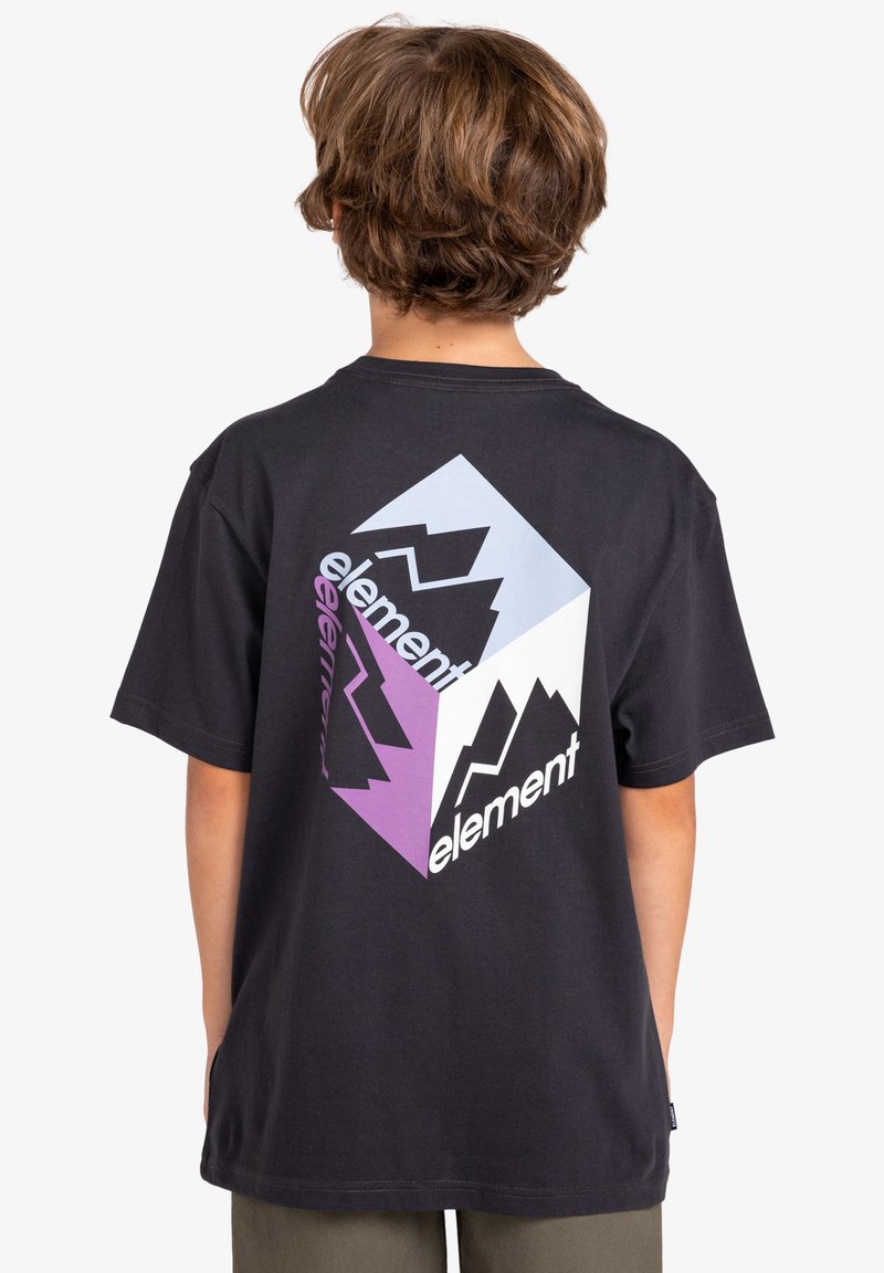 Element JOINT CUBE - Print T-shirt - off black/black - Zalando.ie