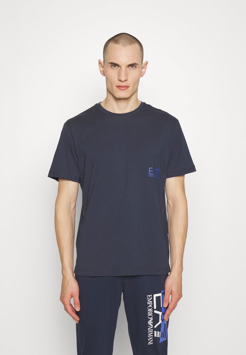 EA7 Emporio Armani Print T-shirt - blu navy/dark blue - Zalando.co.uk