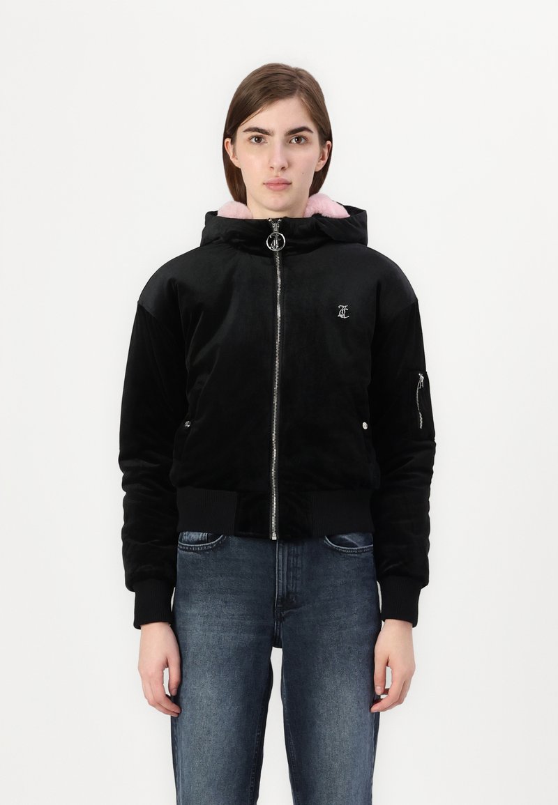 Juicy Couture DIAMANTE BOMBER COAT - Bomber Jacket - black - Zalando.ie
