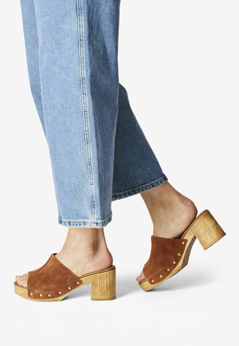 Tamaris Heeled mules - cognac - Zalando.ie